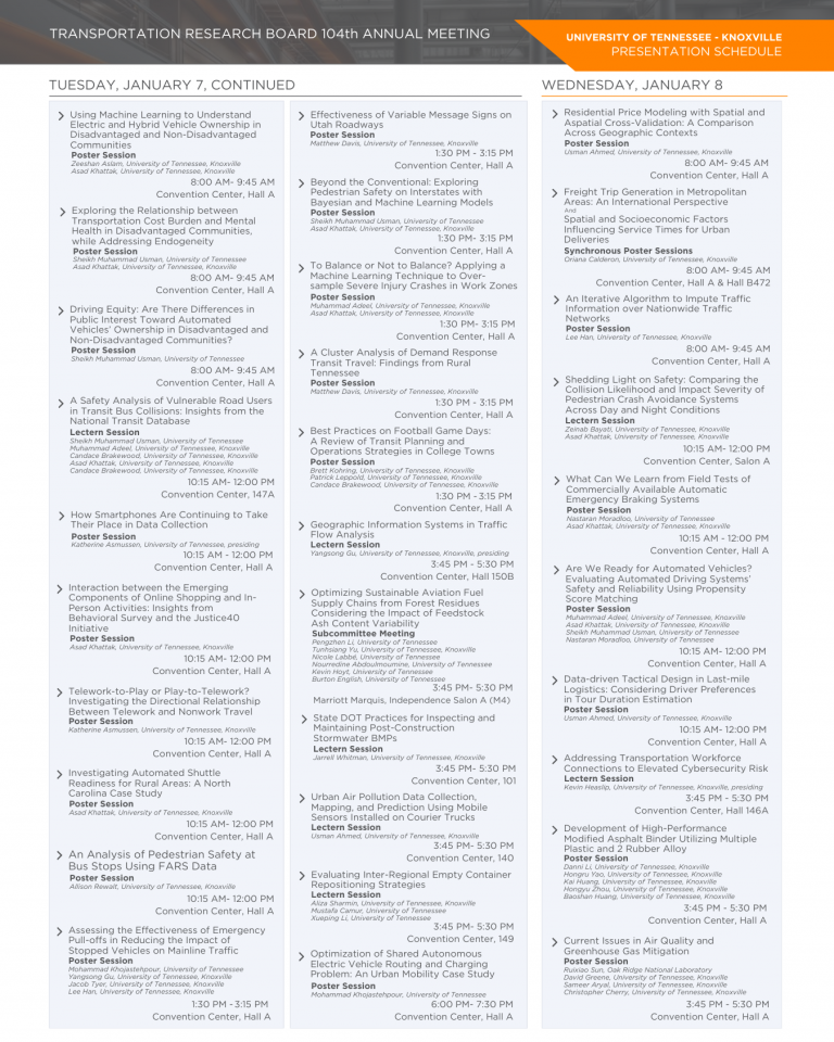 TRB 2025 - Center for Transportation Research