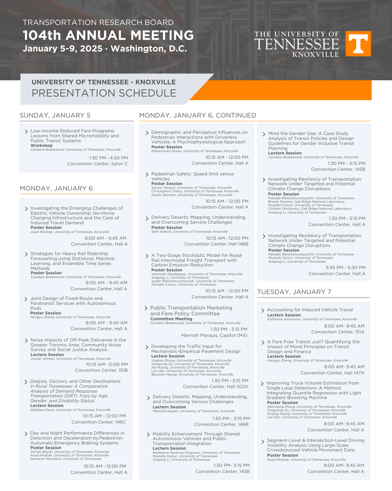 TRB 2025 - Center for Transportation Research